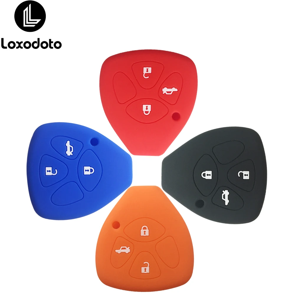 3-Buttons-Silicone-Car-Remote-Key-Fob-Case-Cover-for-Toyota-Camry ...