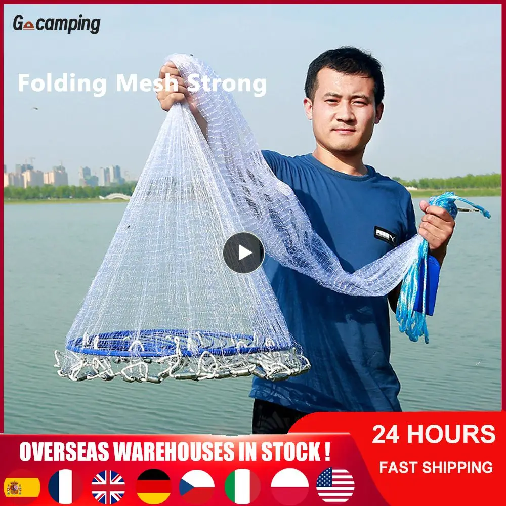 Strengthened Hand-throwing Net Dip Nets Folding Mesh Strong Durable ...