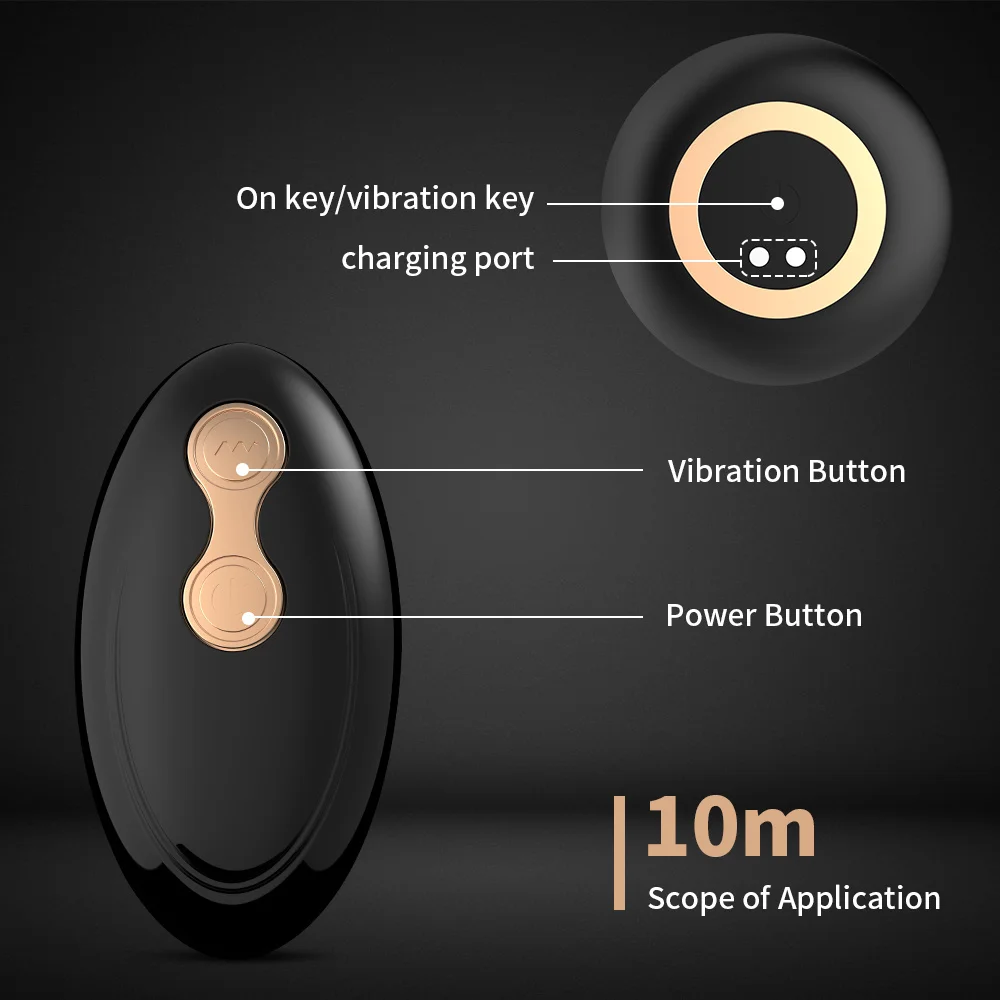 Wireless Remote Control Electric Shock Prostate Vibrator For Men Finger ...