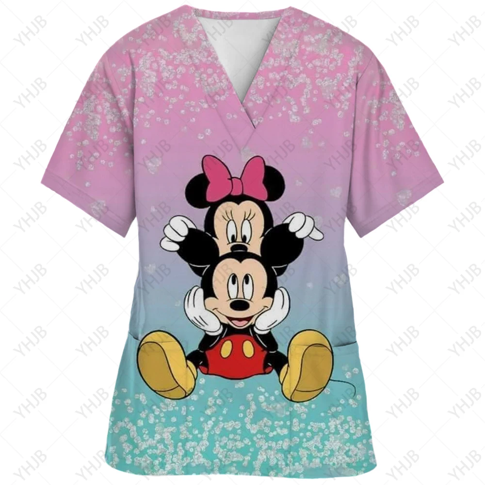 Disney-Minnie-Mickey-Mouse-Print-Surgery-Clothes-Medical-Clothing ...