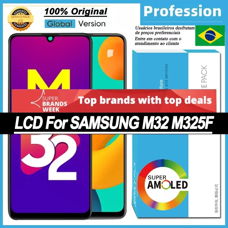 100-Original-6-4-AMOLED-For-Samsung-Galaxy-M32-M325F-SM-M325F-DS-M325 ...