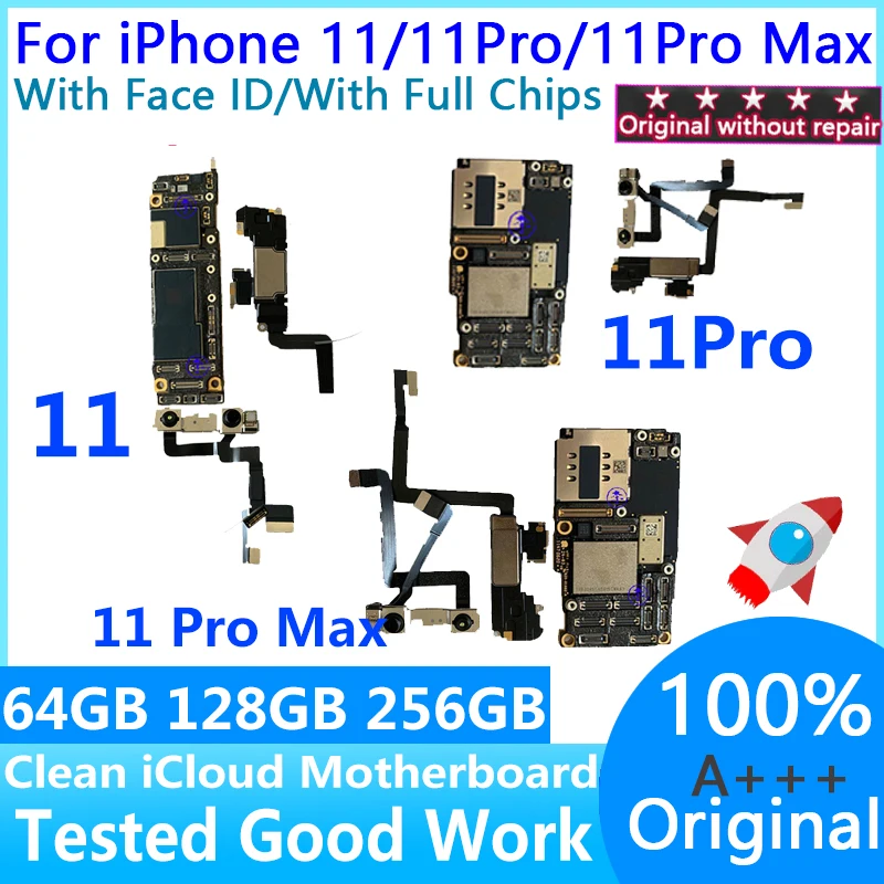 Original Unlocked Placa For iphone 11/11 pro/11pro max Motherboard with ...