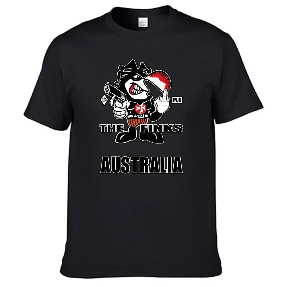 Motorcycles Club The Finks Mc Australia T Shirt Unisex 100% Cotton Men ...