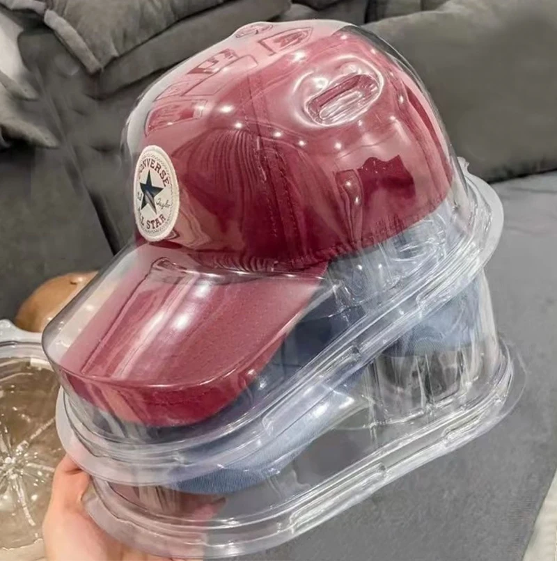 PVC Baseball Cap Support Case Transparent Hat Storage Box Dustproof ...