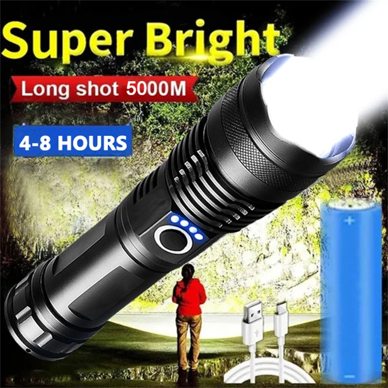 Super-XHP120-Powerful-Led-Flashlight-High-Power-Led-Flashlights-USB ...
