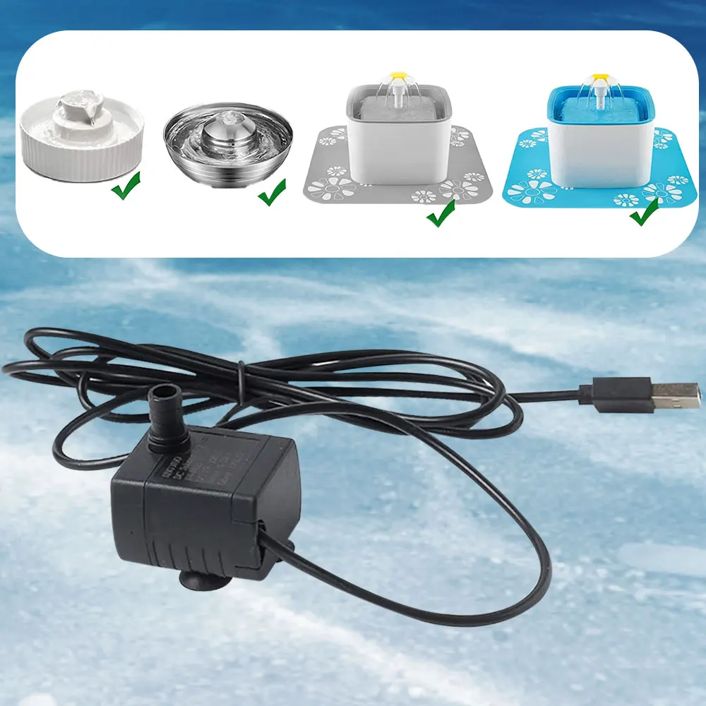 Cat Water Fountain LED Lighting Water Pump Motor Accessories ...