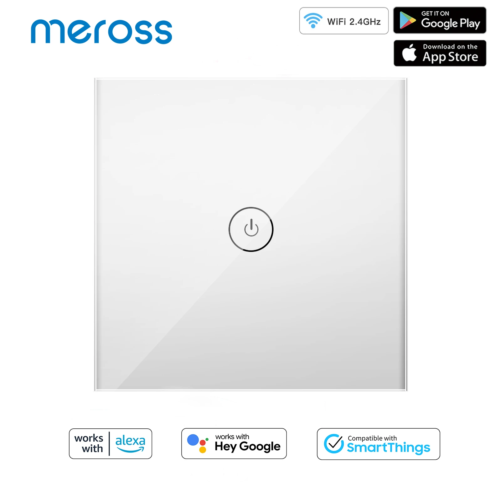 Meross 2 Way Smart WiFi Wall Switch LED Touch Sensor Light Swich APP ...