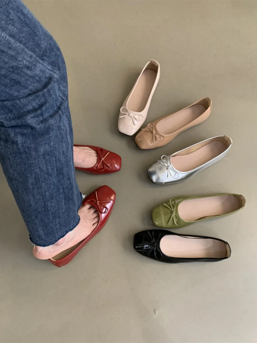 Ballet-Flat-Shoes-2024-Summer-New-Korean-Sle-French-sle-Fairy-Moccosins ...