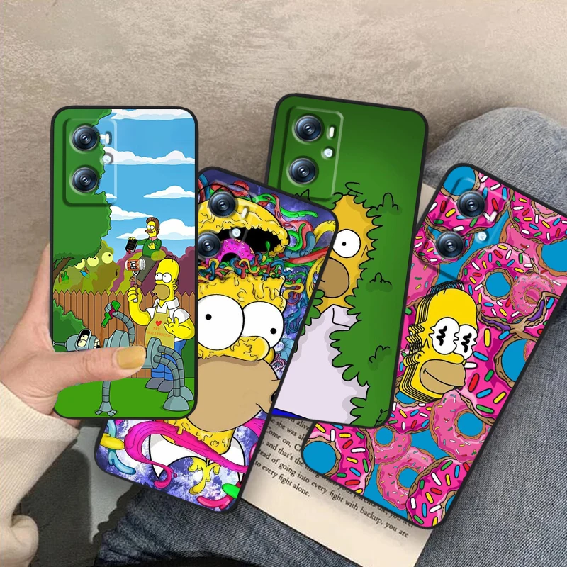 The Simpsons Animation Black Phone Case for OPPO A15S (HA1106HSE)