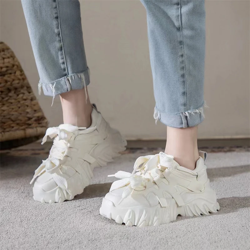 Women-Casual-Leather-Sneakers-New-2024-Lace-up-High-Platform-Shoes ...