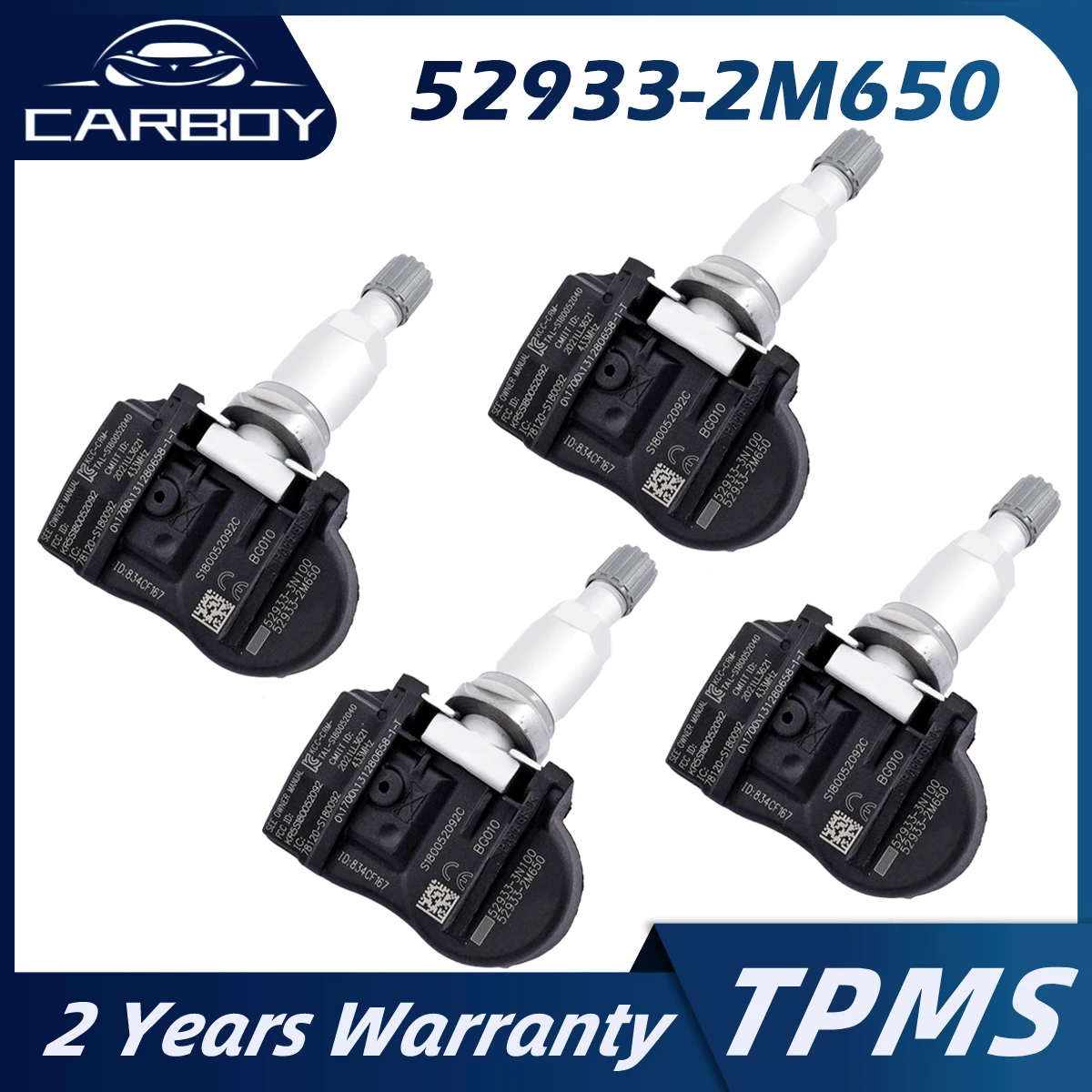 TPMS 센서 52933 2M650, 현대 크레타 에쿠스 i800 H300 소나타 그랜드 산타페 기아 젠티스 세라토 카덴자 씨드 ...