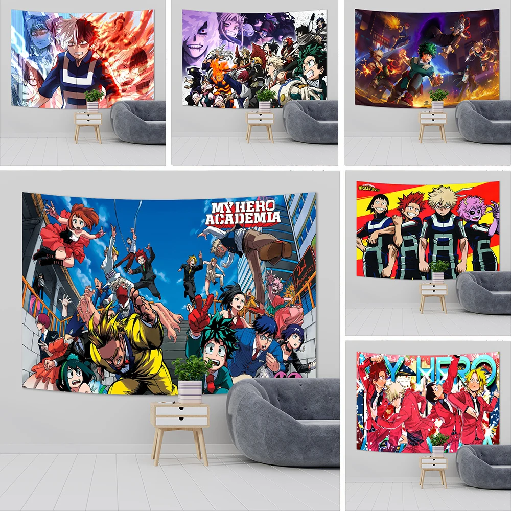 My-Heros-Academia-Wall-Tapestry-Kawaii-Room-Decor-Cartoons-Anime-MHA ...