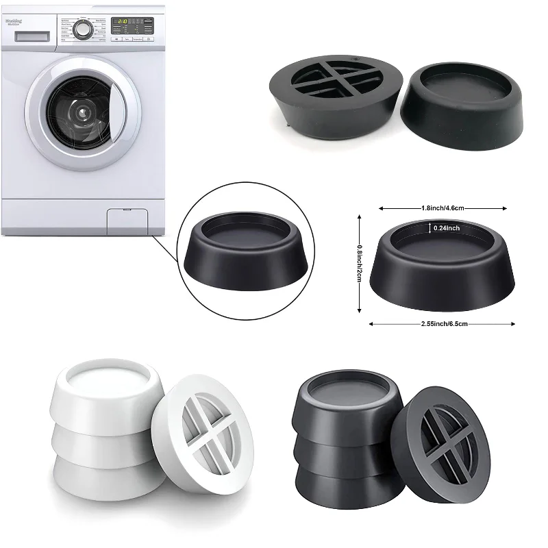 Anti Vibration Feet Pads Rubber Mat Washing Machine Slipstop Silent ...