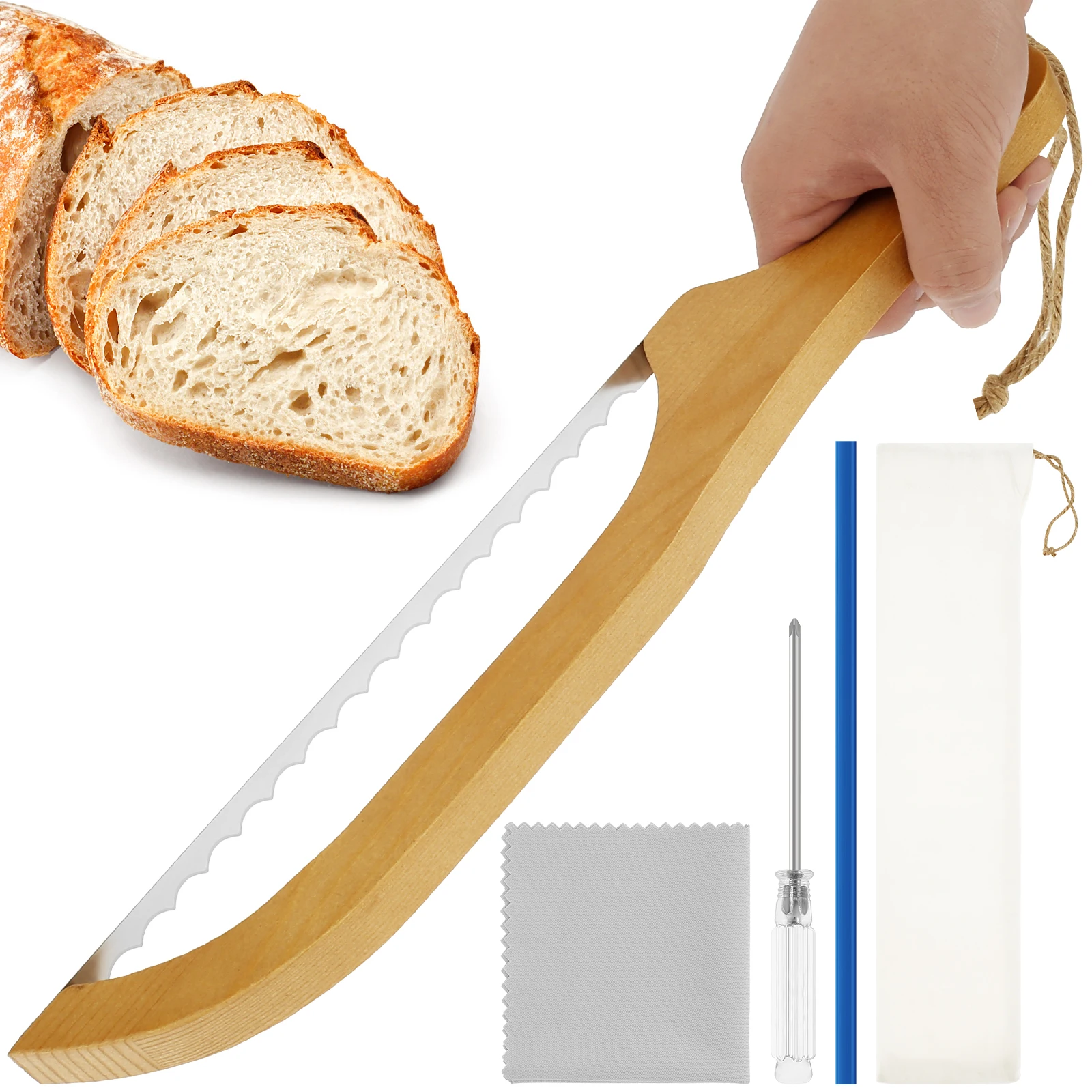 Bread-Cutter-Wooden-Bread-Bow-Cutter-15-7-Inch-Bread-Saw-with-Wooden ...