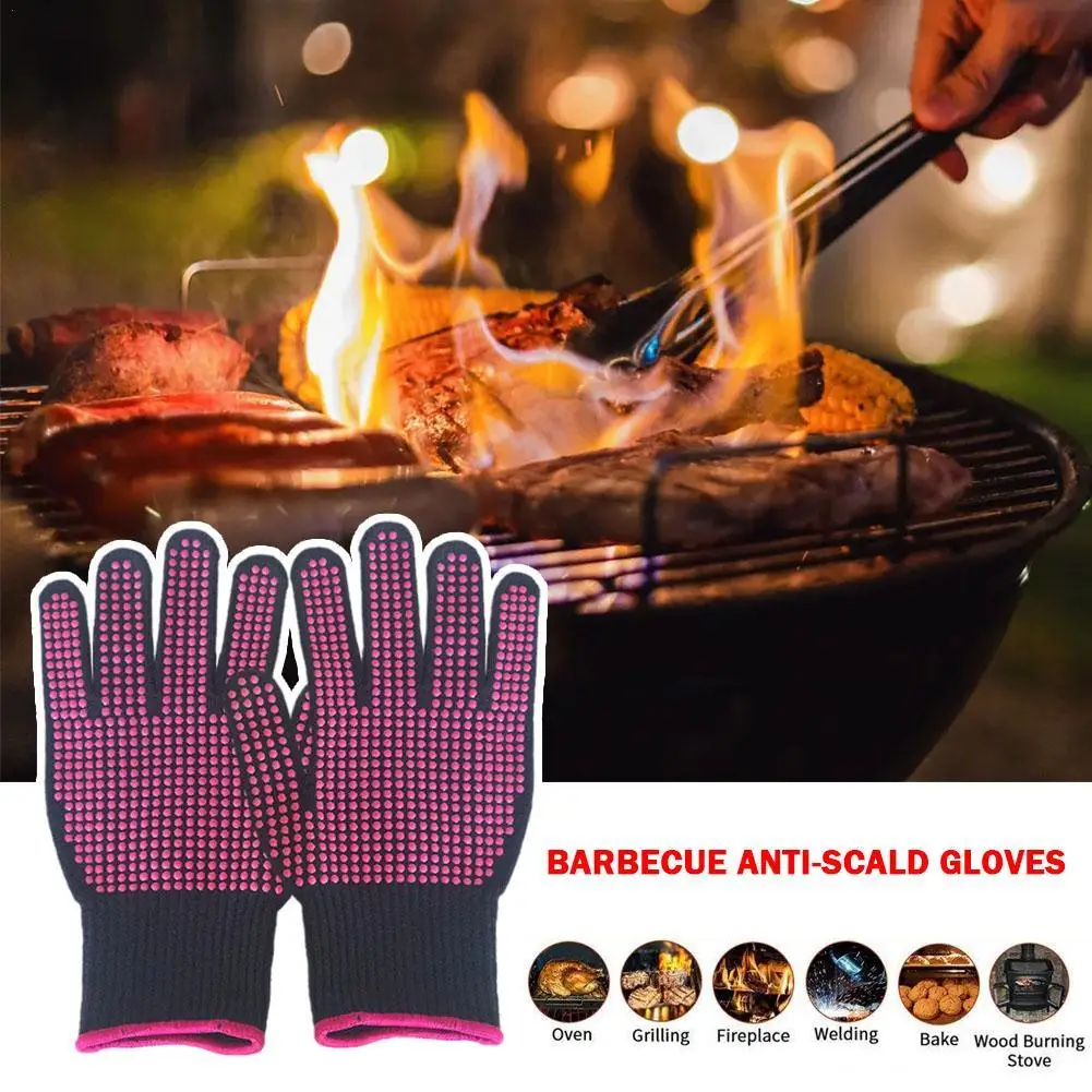1-Pair-Barbecue-Anti-scald-Gloves-Heat-Glove-Resistant-BBQ-Oven-Gloves-Kitchen-Fireproof-Gloves ...