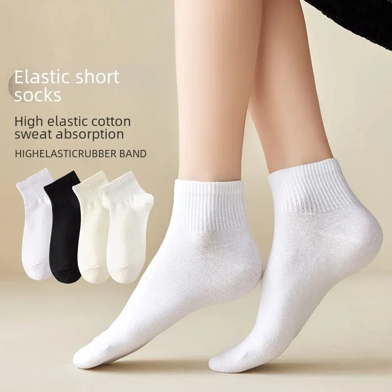 White-Summer-Thin-Pure-Cotton-Low-Cut-Short-Socks-Breathable-Sweat ...
