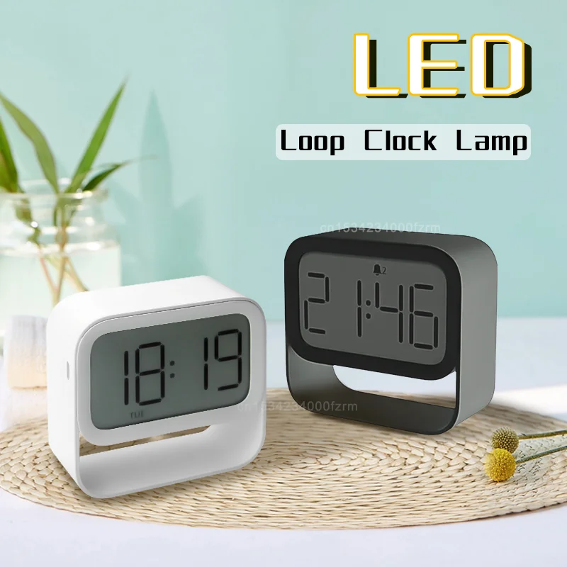 Loop-Clock-Lamp-LED-Digital-Alarm-Clock-Night-Light-Design-Desktop ...