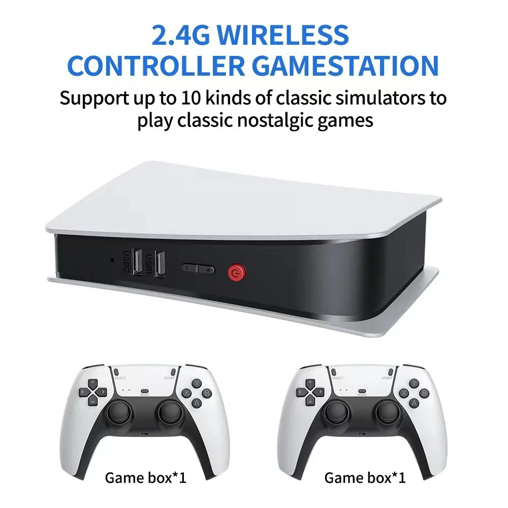 M5 Video Game Console 4K Retro TV Box 15000+ Games 2.4G Wireless ...