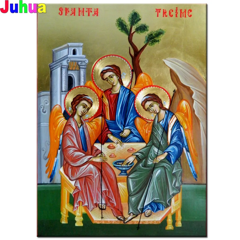 Holy-Trinity-Icons-painting-diy-full-square-round-drill-diamond ...