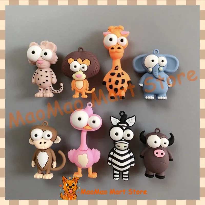 3D Cartoon Big Eye Animal Fridge Magnets Stereo Silicone Magnetic ...