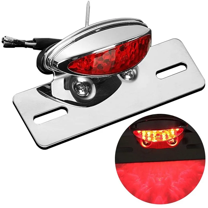 Motorcycle License Plate Tail Lamps Running Brake light Integrated ...