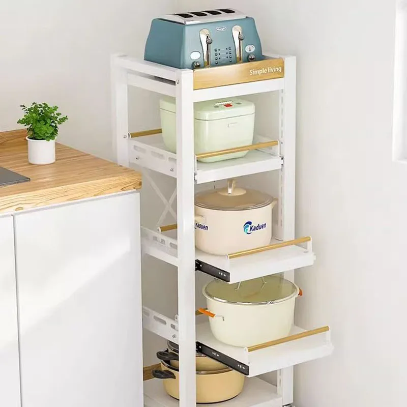 Floor-Standing-Pot-Rack-Multi-Layer-Adjustable-Storage-Rack-Microwave ...