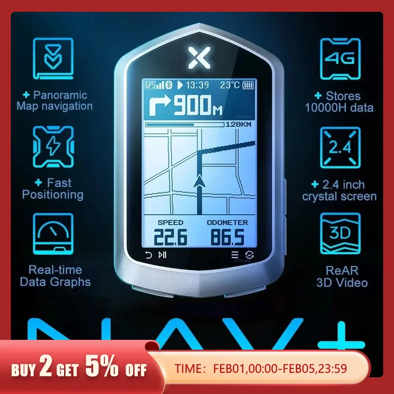 XOSS-NAV-Plus-NAV2-NAV-Bike-Computer-GPSBicycle-Riding-Cycling-Map ...