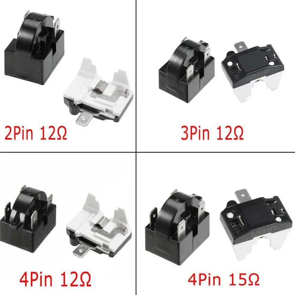 2pcs-Set-Refrigerator-PTC-Starter-Relay-12-Ohm-Replacement-2-Pin ...
