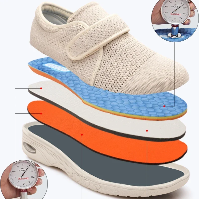 XIHAHA Fashion Male Shoes Orthopedics Wide Feet Swollen Thumb Eversion ...