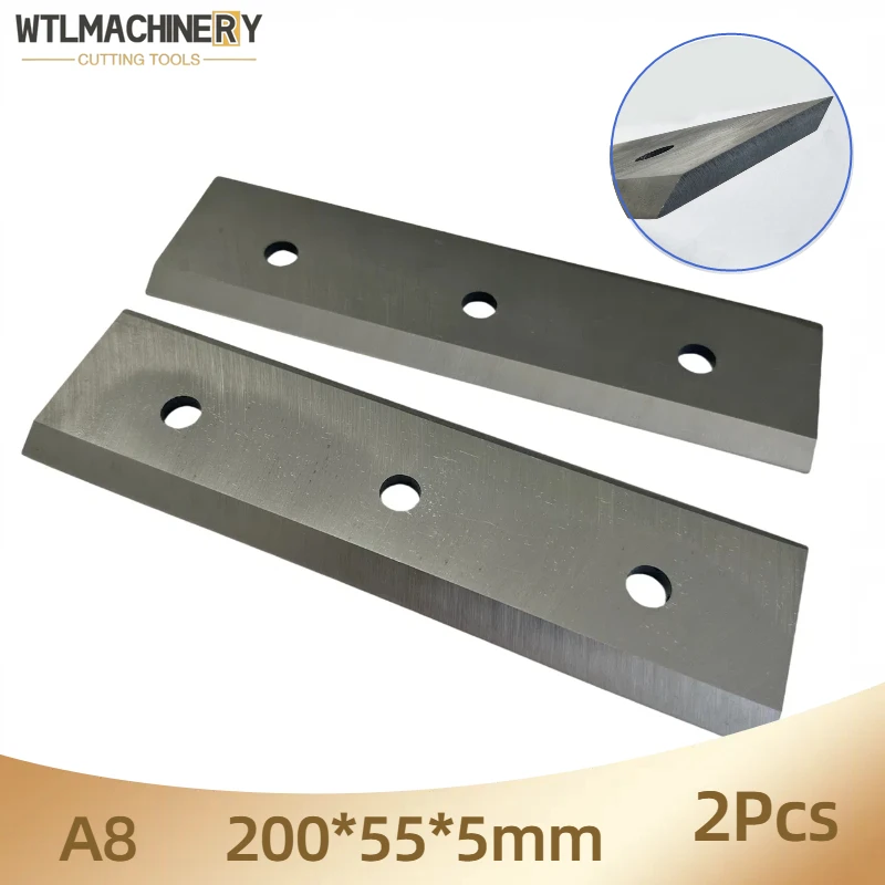 2Pcs Wood Chipper Blade 200x55x5mm 3Hole Wood Chippers Wood Pile ...