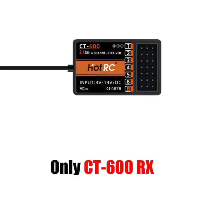 Hotrc CT600 4.5V-9V 6CH 2.4GHZ FHSS Radio Control System Transmitter ...