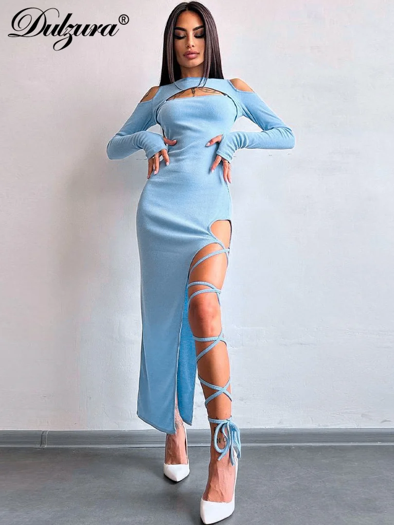 Dulzura-Solid-Hollow-Out-Hole-Straps-Long-Sleeve-Lace-Up-High-Side-Slit-Maxi-Dress-Sexy.jpg