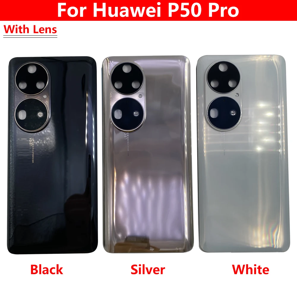Cubierta trasera de batería para Huawei P50 Pro, carcasa de vidrio ...