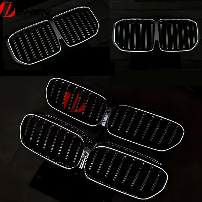 Chrome silver LED front bumper grille - Suitable for BMW X5 G05 X7 G07 ...