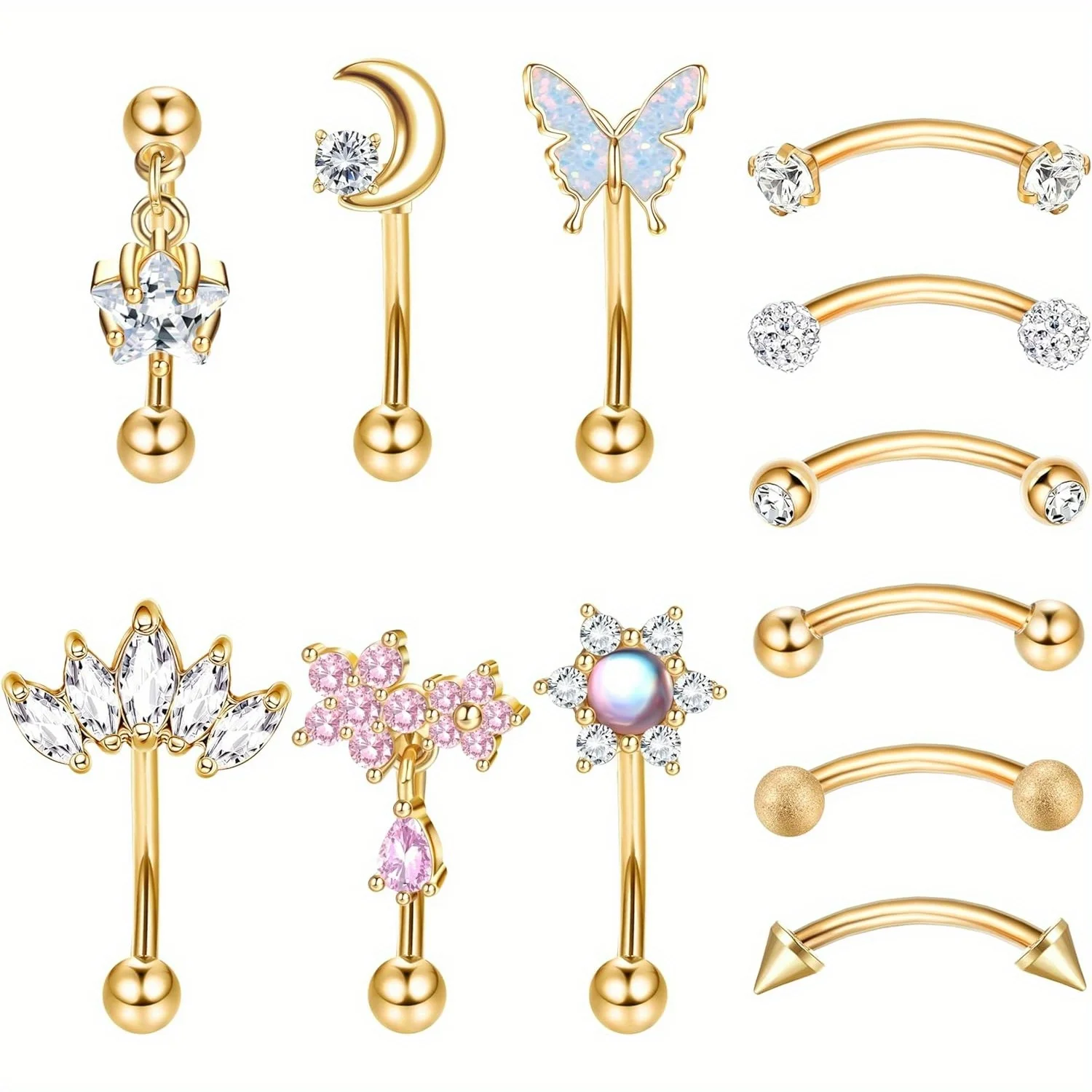 Drperfect-Piercing-Rook-en-Acier-Inoxydable-Boucles-d-Oreilles-Anneau ...