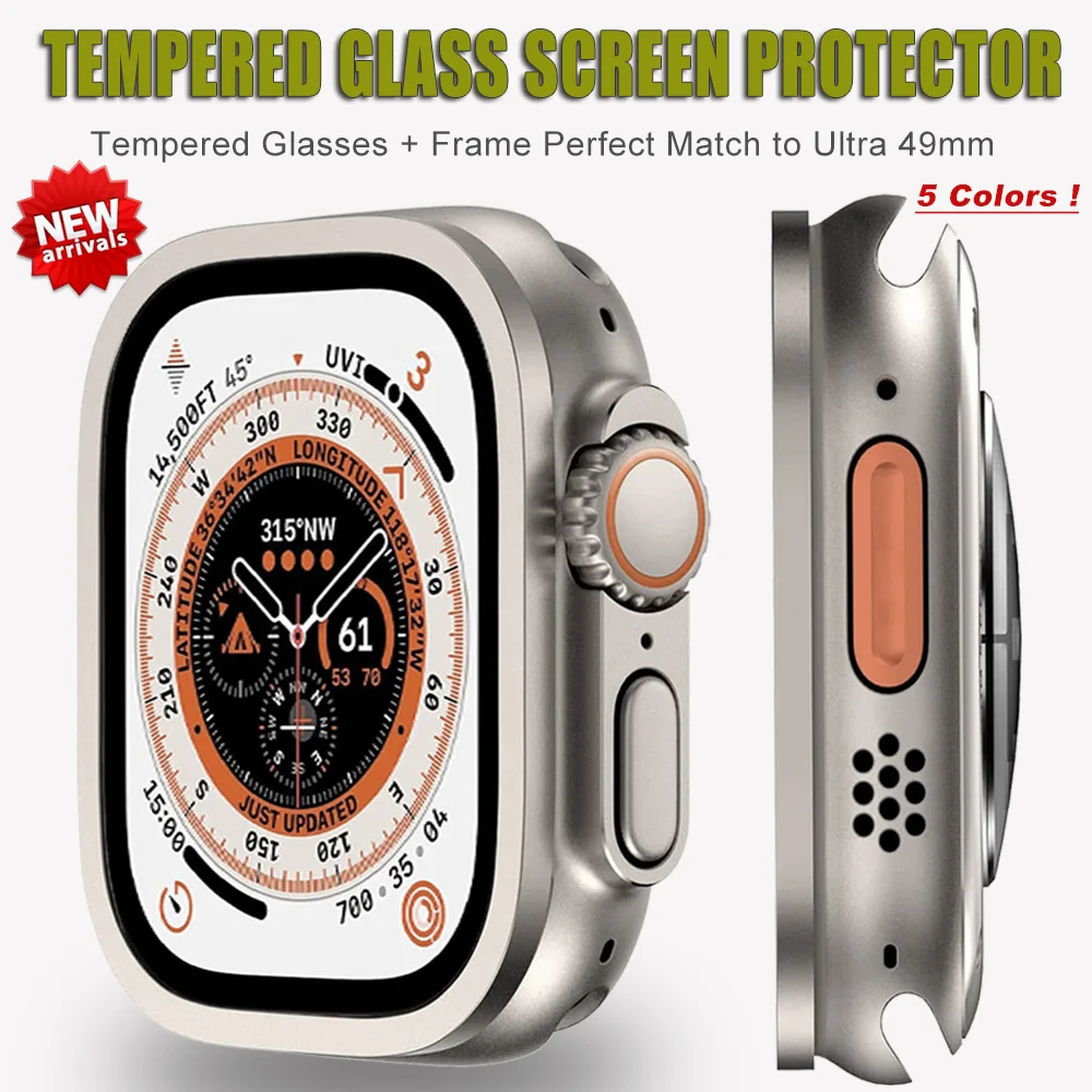 Protector de pantalla y marco para Apple Watch Ultra 49mm accesorios ...