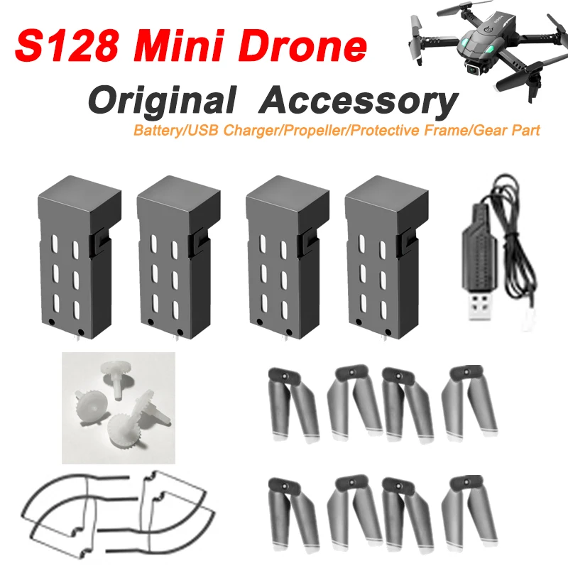 S128-Mini-Drone-Original-Acess-rio-Bateria-USB-Carregador-H-lice-Quadro ...