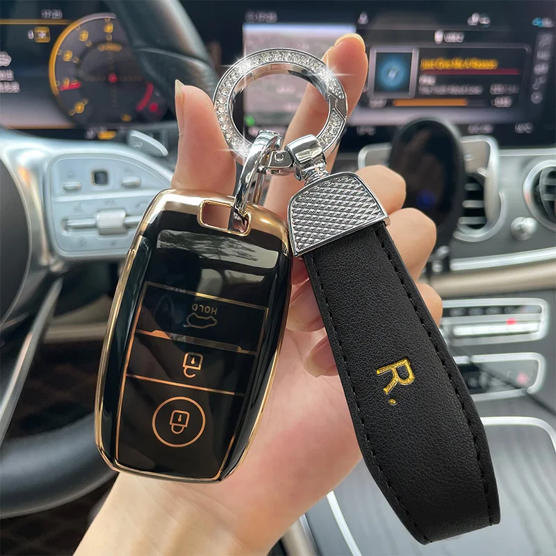 Leather Car Key Case Cover for Kia K3 K5 K4 KX3 Optima Sorento Niro ...