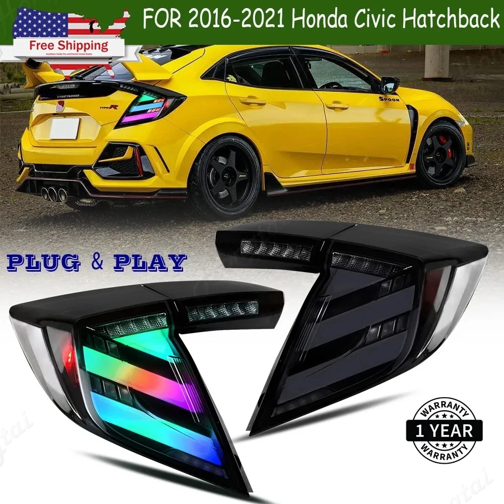 LED-Tail-light-assembly-Kit-for-Honda-Civic-Hatchback-Type-R-2016-2021 ...