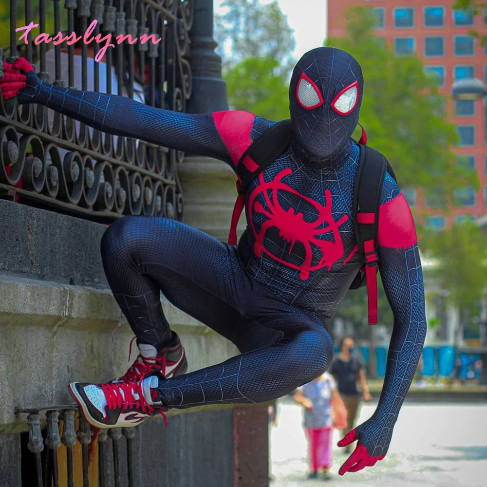 Miles Morales Spider Boy Costume Cosplay Super Zentai Hero, 53% OFF