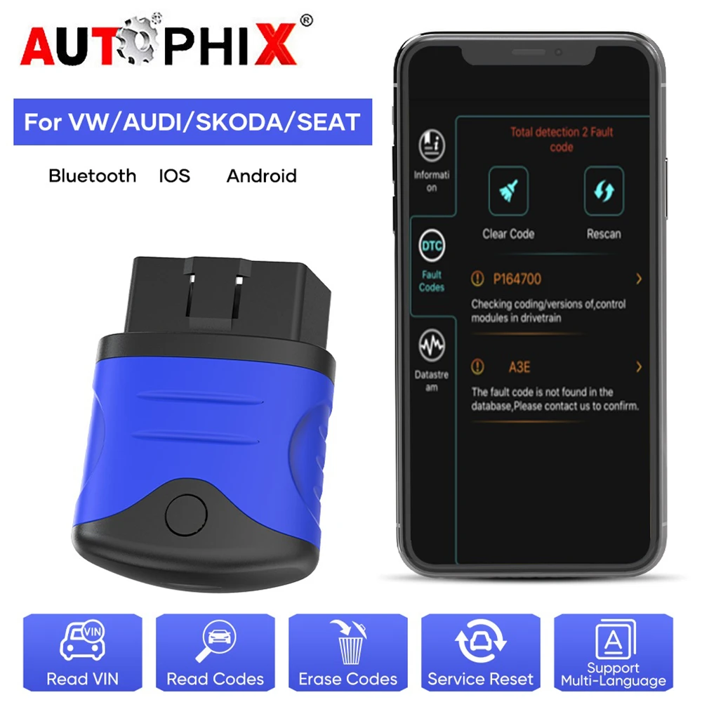 AUTOPHIX 3310 Bluetooth OBD2 Diagnostic Scanner All Systems Code Reader ...