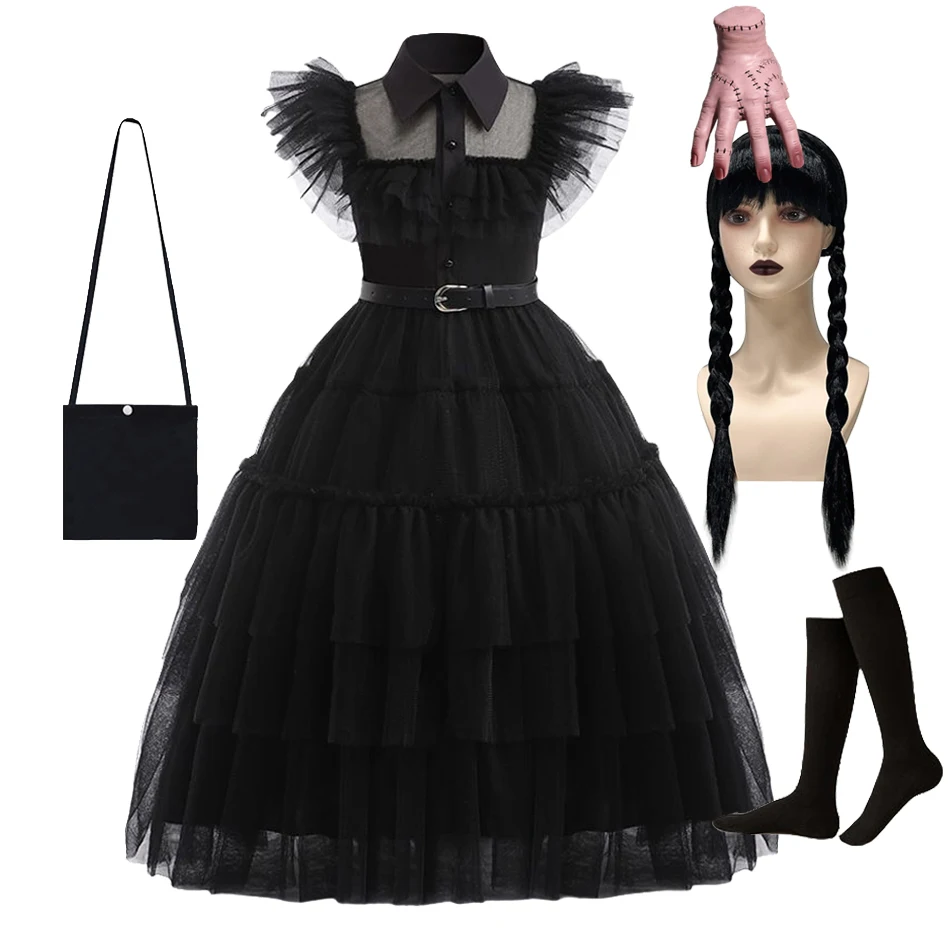 Girls-Wednesday-Halloween-Cosplay-For-Girl-Costume-2024-New-Vestidos ...