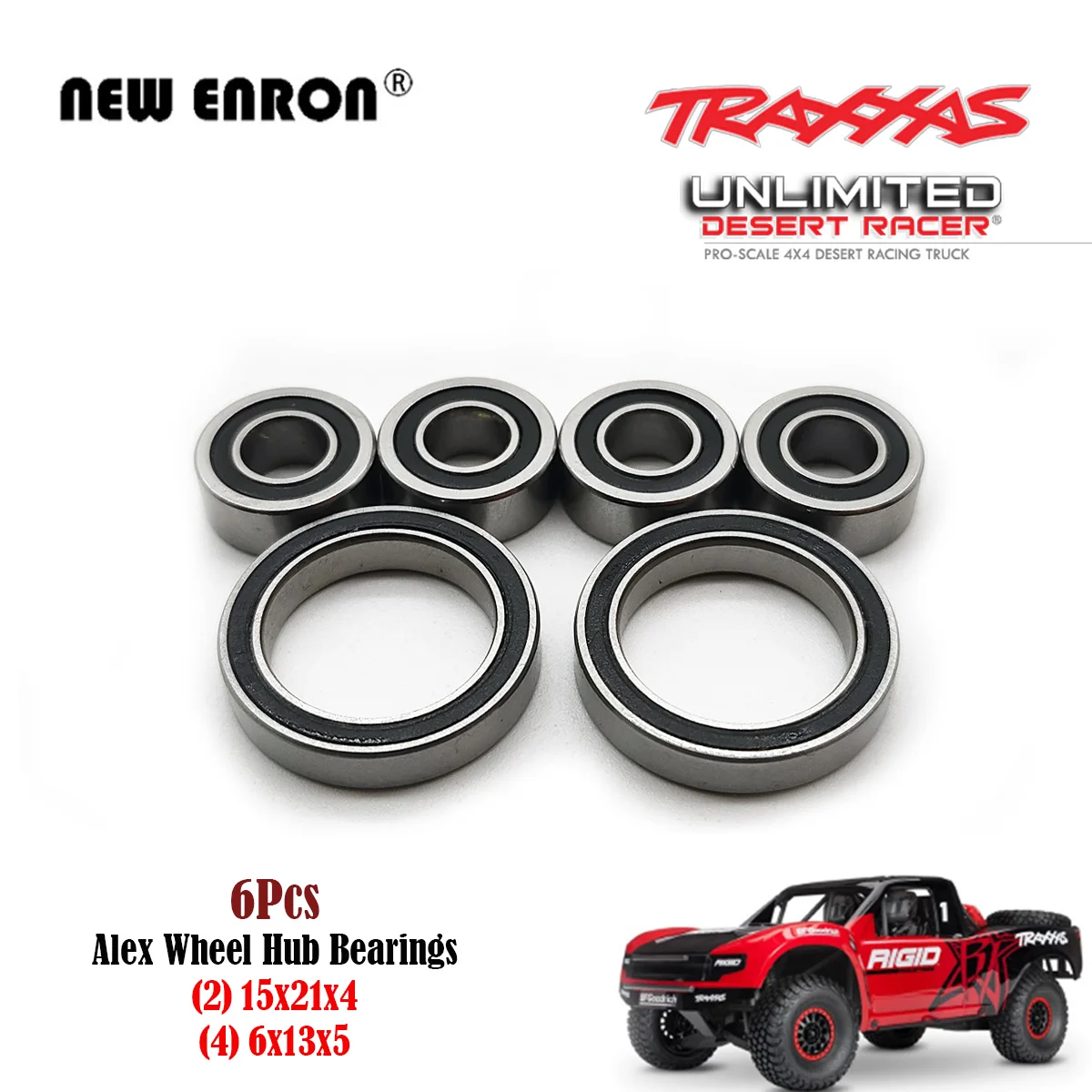 6Pc-Black-Pre-Greased-Front-Rear-Alex-Wheel-Hub-Ball-Bearings-Kit-5102A ...