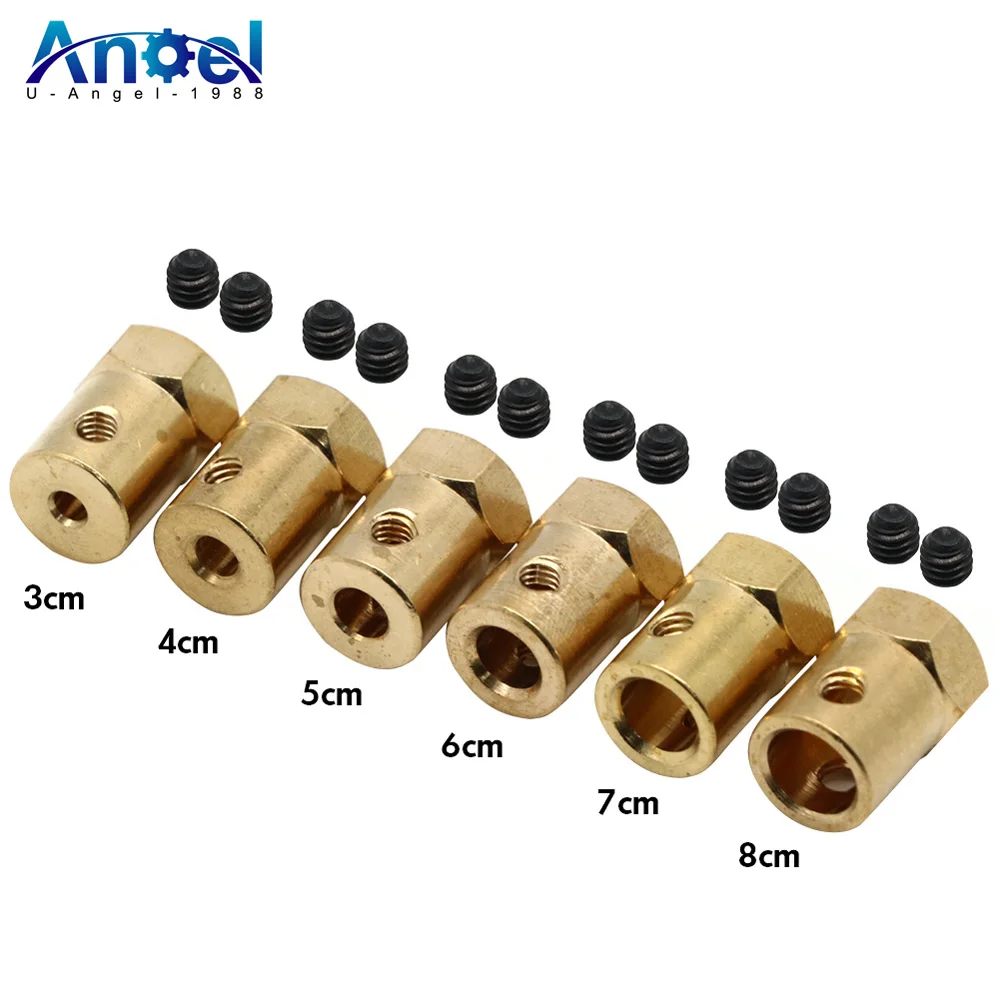 4pcs/lot Hexagon Coupling 12mm Tire Connector Coupling 3mm/4mm/5mm/6mm ...