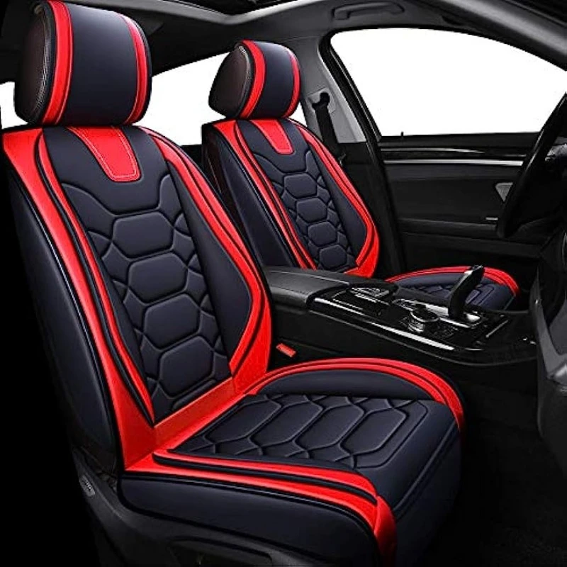 Custom Car Seat Cover Universal Luxury Leather Front Back Full Set ...