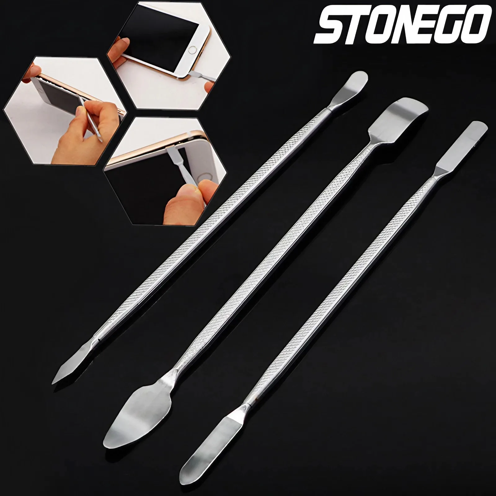 STONEGO-Metal-Spudger-Crowbar-Stainless-Steel-Scraper-Phone-Screen ...