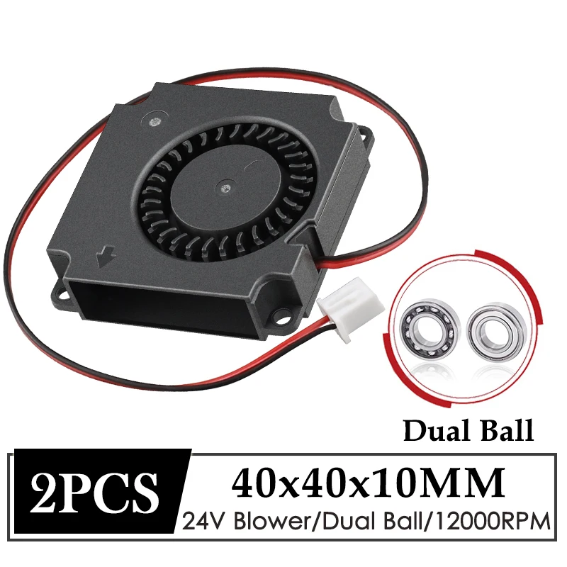 2Pcs-Gdstime-40mm-Turbo-Blower-DC-24V-Dual-Ball-12000RPM-High-Speed ...