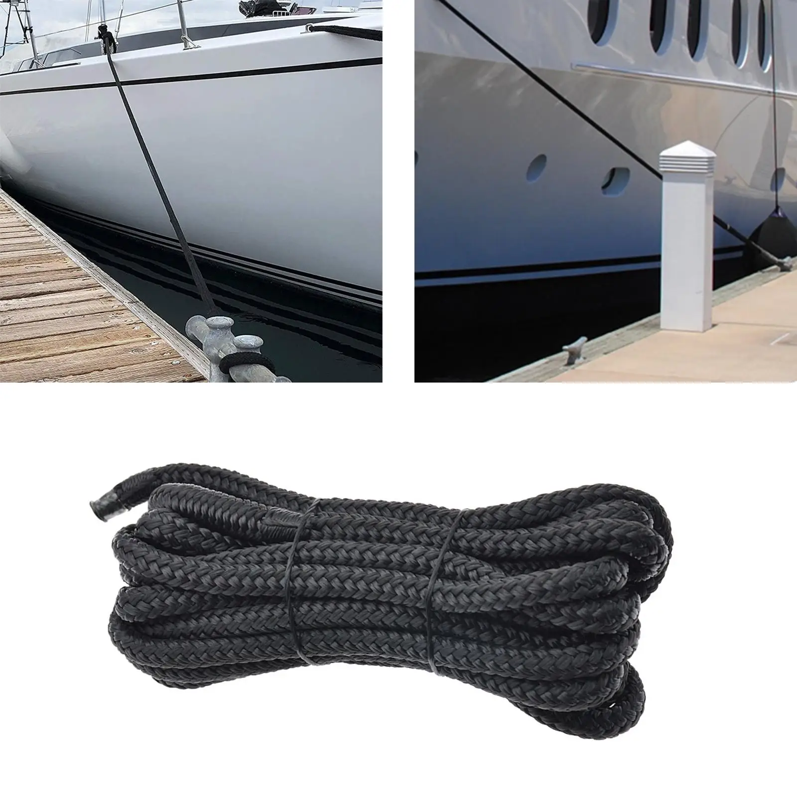 Premium-Double-Braided-Nylon-Dock-Line-Stretch-Resistant-Marine-Mooring ...