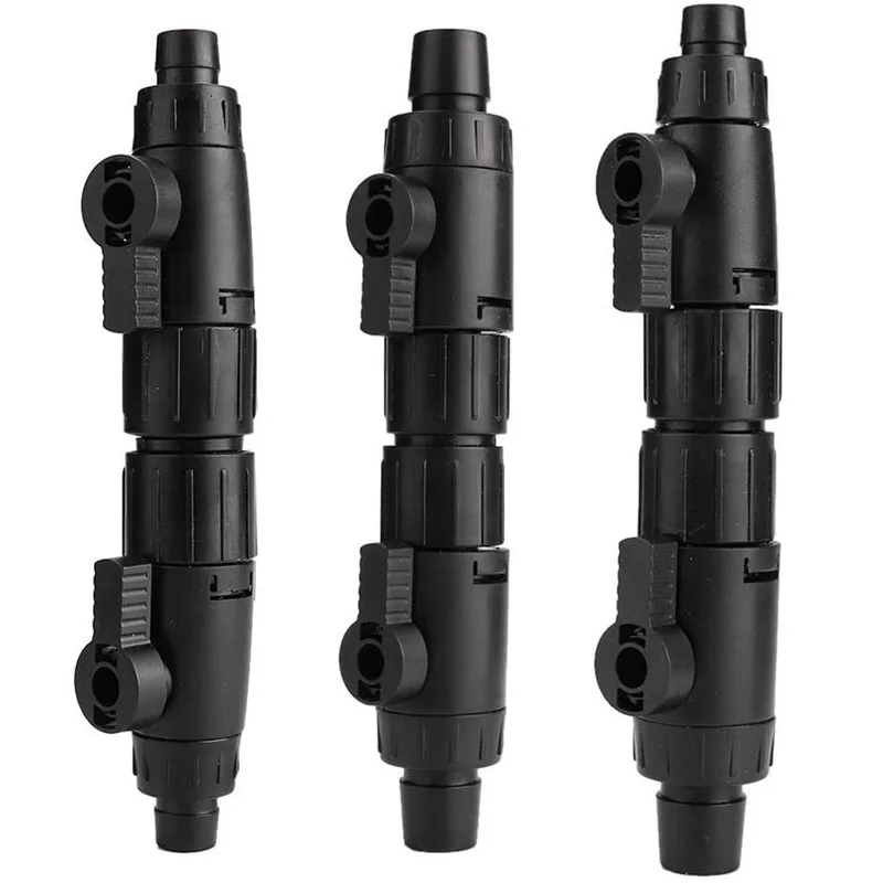 Aquarium 12/16mm Double Tap Quick Release Connector Fish Tank Hose Pipe ...