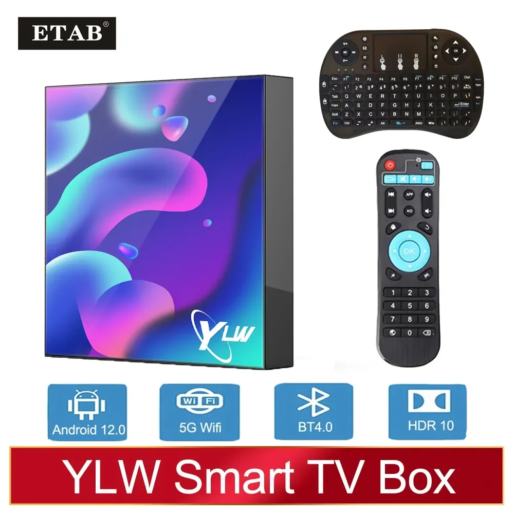YLW-Android-12-TV-Box-2-4G-5G-WiFi-BT-Allwinner-H618-2G-16GB-Media ...